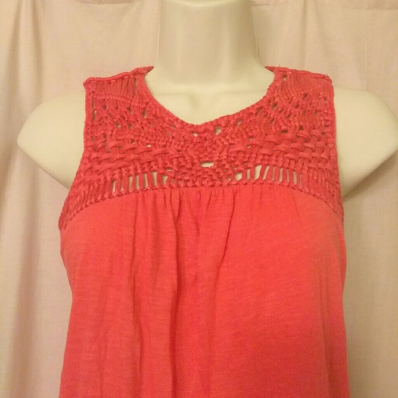 Anthropologie | Tops | Akemi Kin Xs Coral Macrame Tank | Poshmark